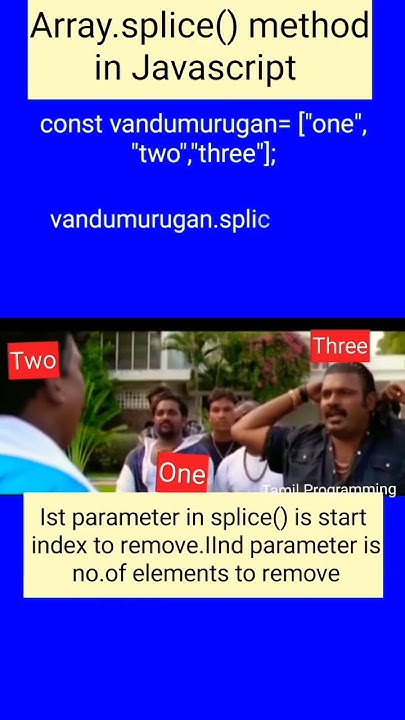 Array.splice() method in JavaScript - YouTube