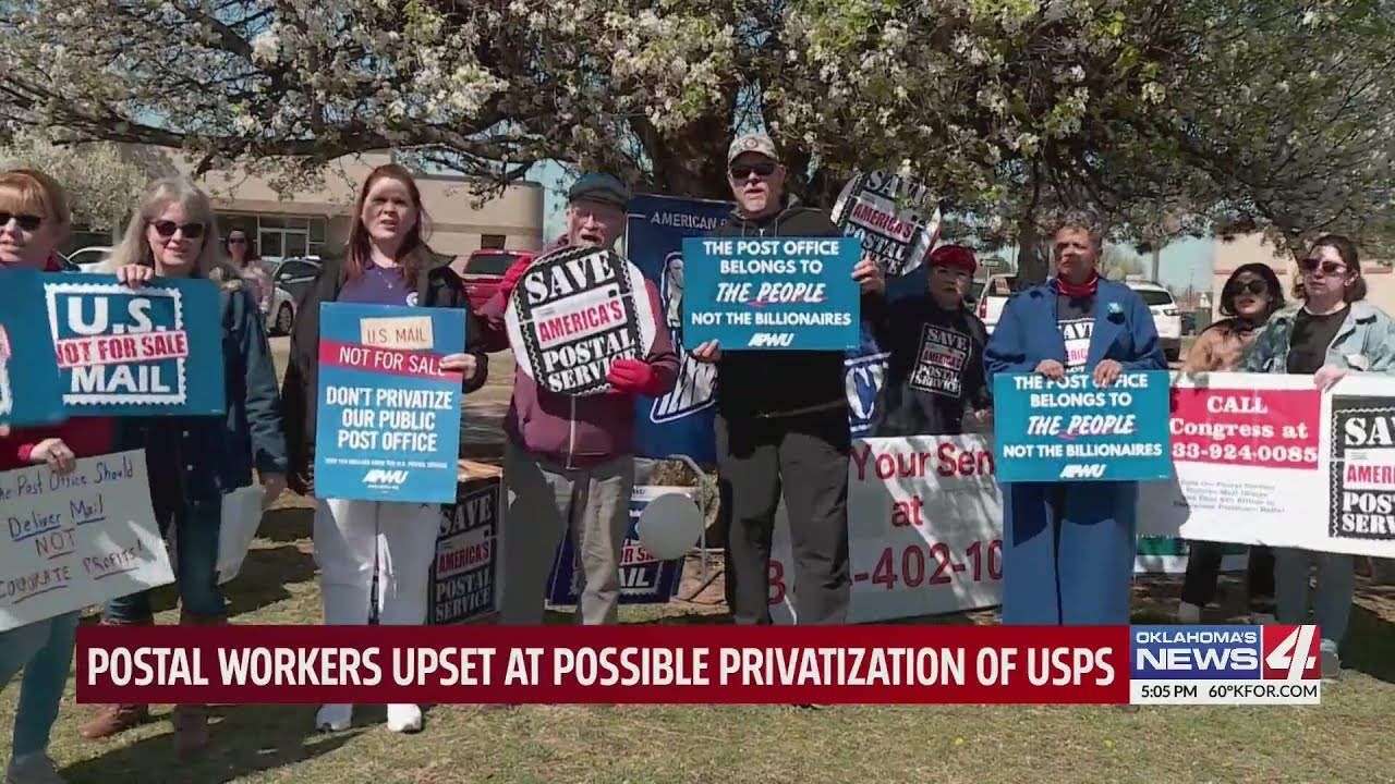 Postal workers upset at possible privatization of USPS - YouTube