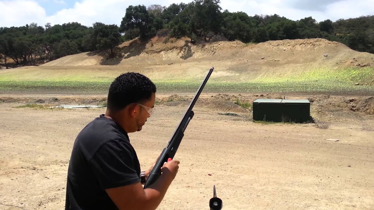 Herb at oak tree shot gun range - YouTube