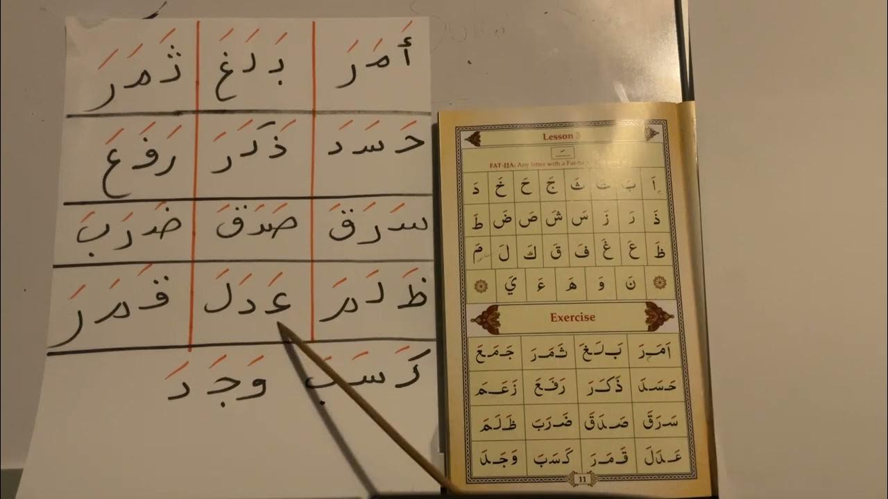 Arabic Alphabet with the Fatha on top - YouTube