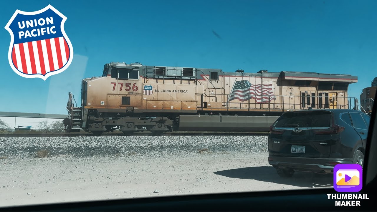 Union Pacific 7756 Leading A Intermodal Train At Wilmot Road - YouTube