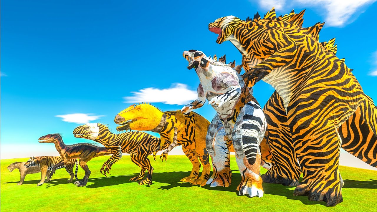 EVOLUTION of TIGER GODZILLA Size Comparison VS MECHAGODZILLA + SPIDER ...