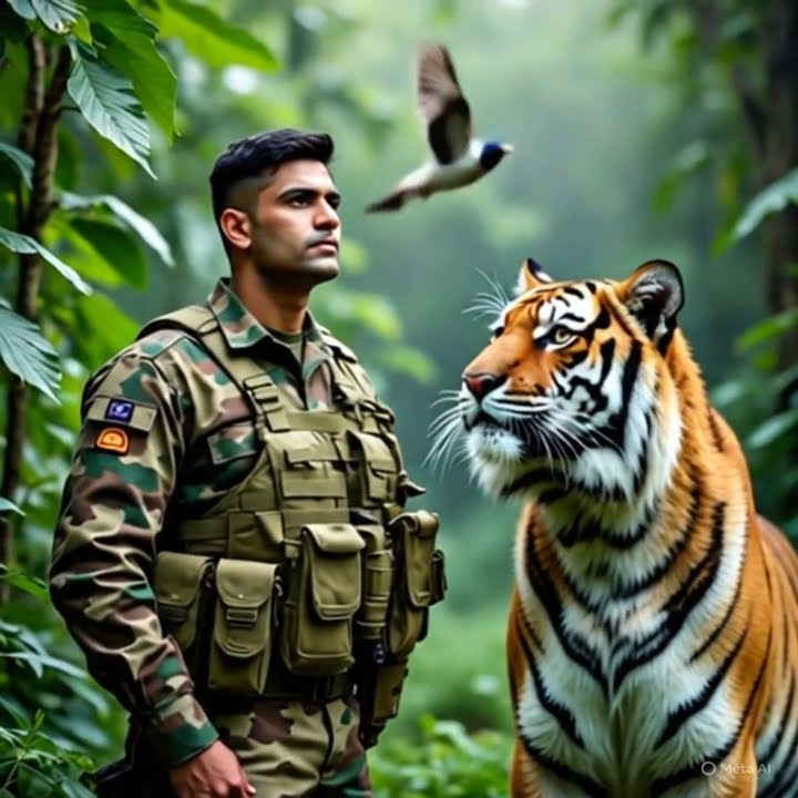 pak soldier with tiger#viralshort # pak army zaindabad##pakistani best# ...