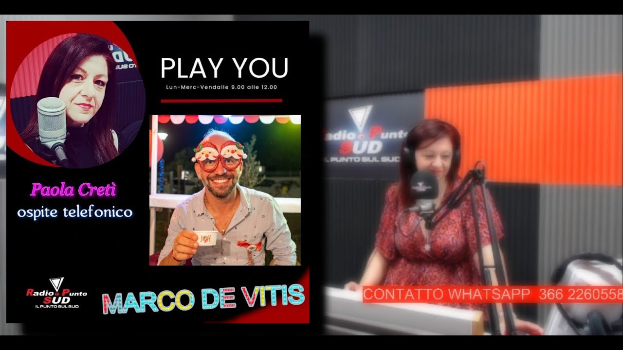"Play You" di Paola Cretì puntata del 13/09/2023 - Ospite Marco De ...