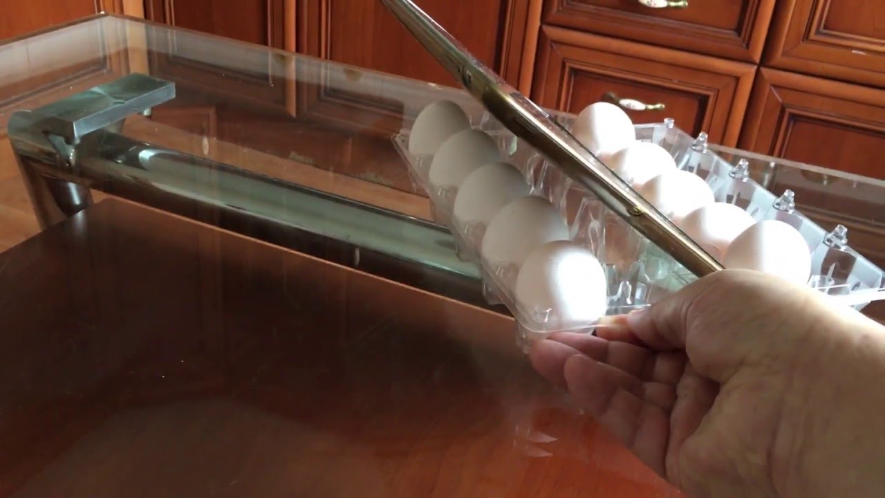 Stands for mobile phones and tablet of egg packaging - YouTube
