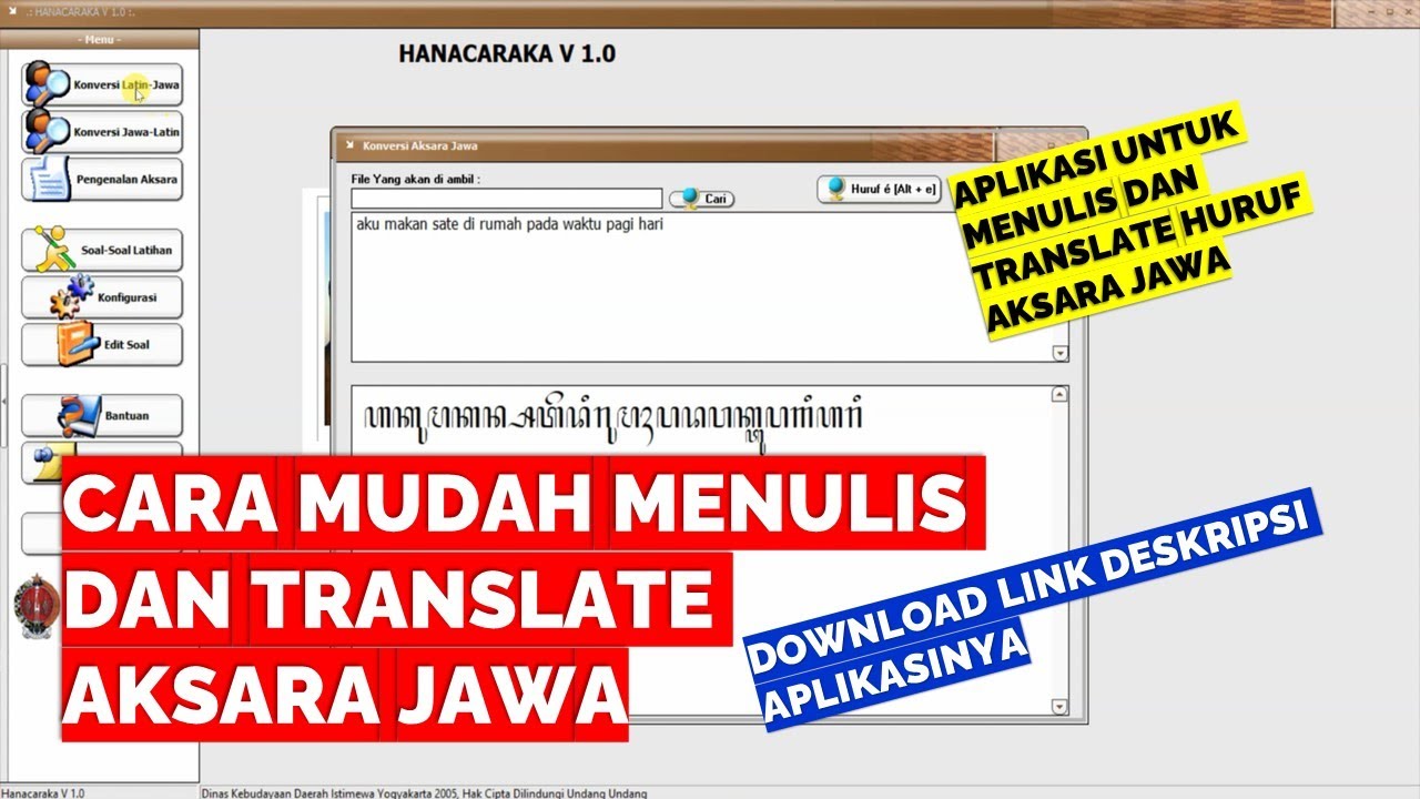 CARA MUDAH MENULIS DAN TRANSLET AKSARA JAWA - YouTube