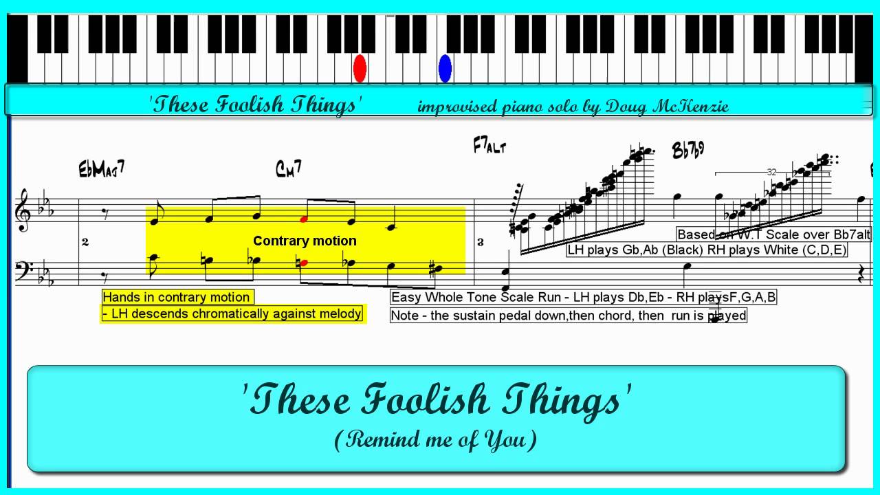 These Foolish Things - Jazz piano tutorial - YouTube