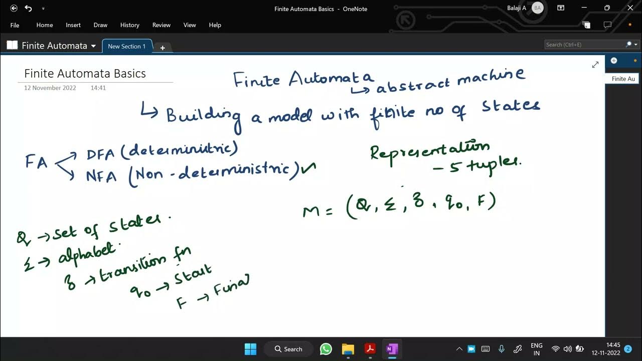 Finite Automata Basics Tamil | Theory of Computation | TOC in Tamil | Automata Theory - YouTube