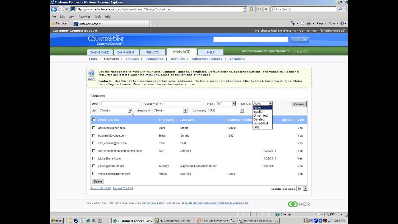 NCR Customer Connect - Step 4: Exploring the Manage Tab - YouTube