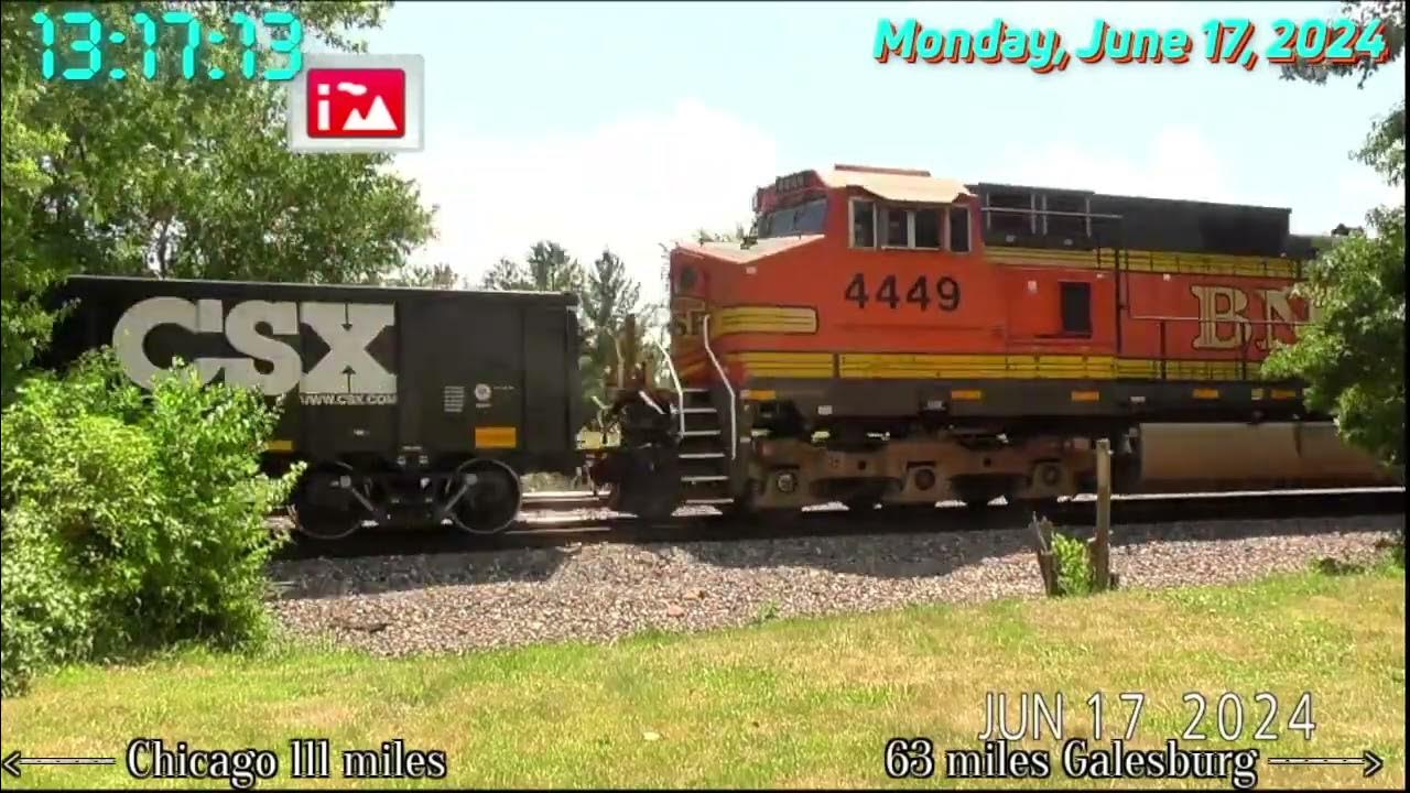 6/17/24 Partial BNSF Mendota Sub Trains w/ Neat Early RL K5HL on CSX AC44, RL 2PC K5HL, Phase ...