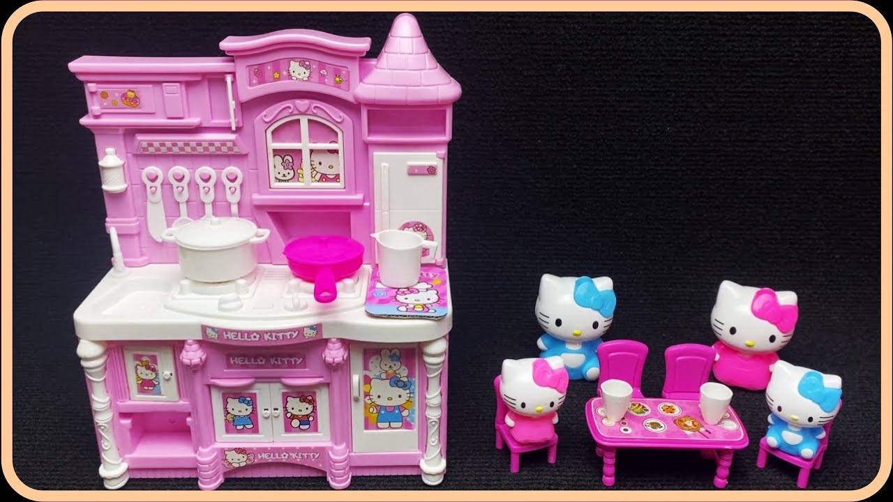11 Minutes Satisfying with Unboxing Hello Kitty Pink Mini Kitchen Toys ...