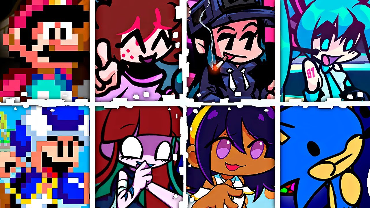 BAD DAY but Every Turn a Different Character Sings 🎶⚡ (FNF Mario ...