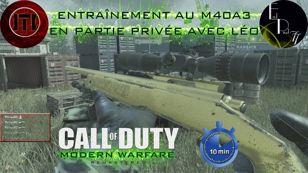 GAMEPLAY TRAINING AU SNIPER M40A3 [MODERN WARFARE REMASTERED] - YouTube