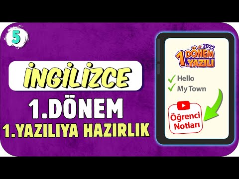 5.Sınıf İngilizce 1.Dönem 1.Yazılıya Hazırlık 📝 #2023