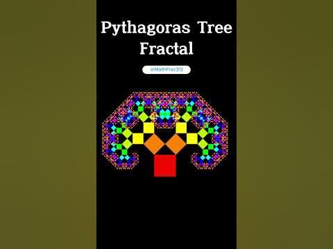 Pythagoras Tree Fractal 🌳#shorts #maths #fractal #mathshorts - YouTube