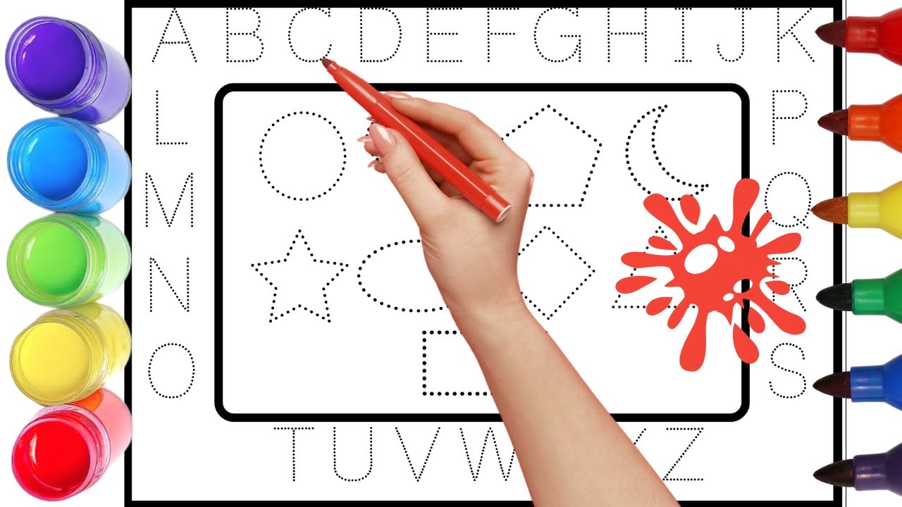 ABC and shapes For Kids || Alphabets writing tutorial || Learn ...