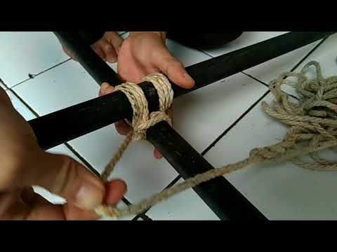 MUDAH !!! CARA MEMBUAT IKATAN PALANG PRAMUKA (SQUARE LASHING)