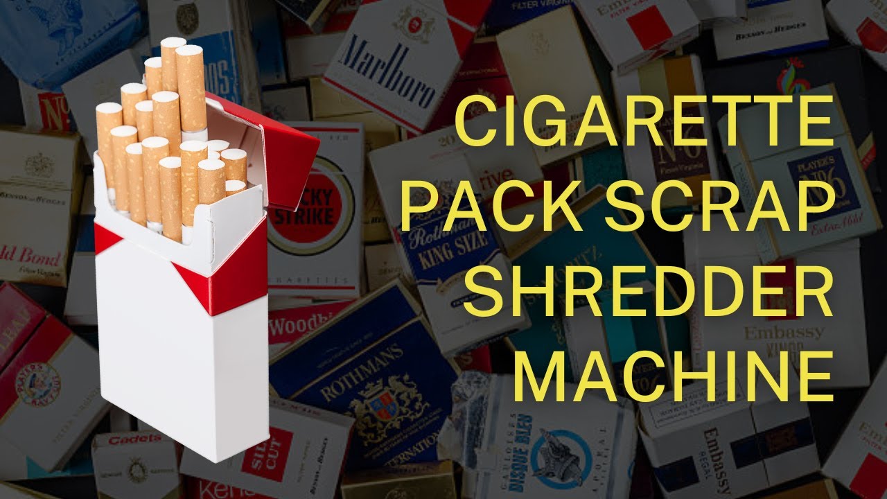 Cigarette cardboard scrap shredder machine | Cardboard packaging ...