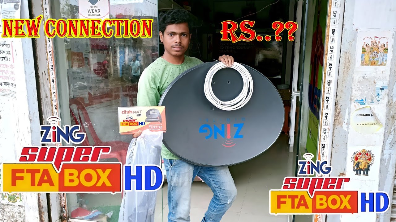 Zing super FTA box HD complete connection Rs.?? | Zing Super Fta Box ...