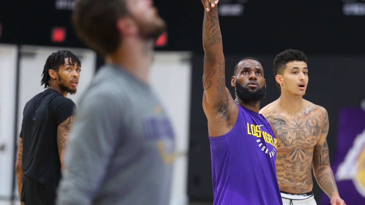 LeBron James First Lakers Workout - YouTube