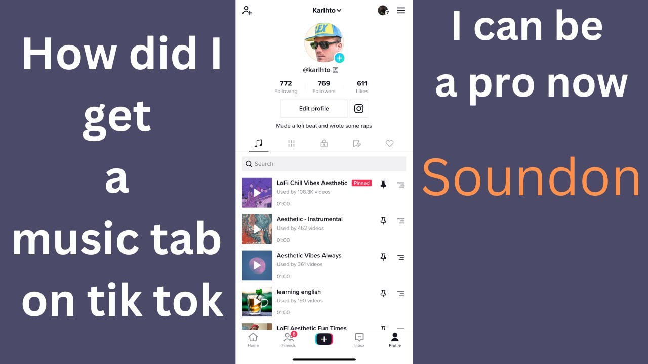 How Did I get a Music Tab on Tik Tok With Soundon Free Music ...