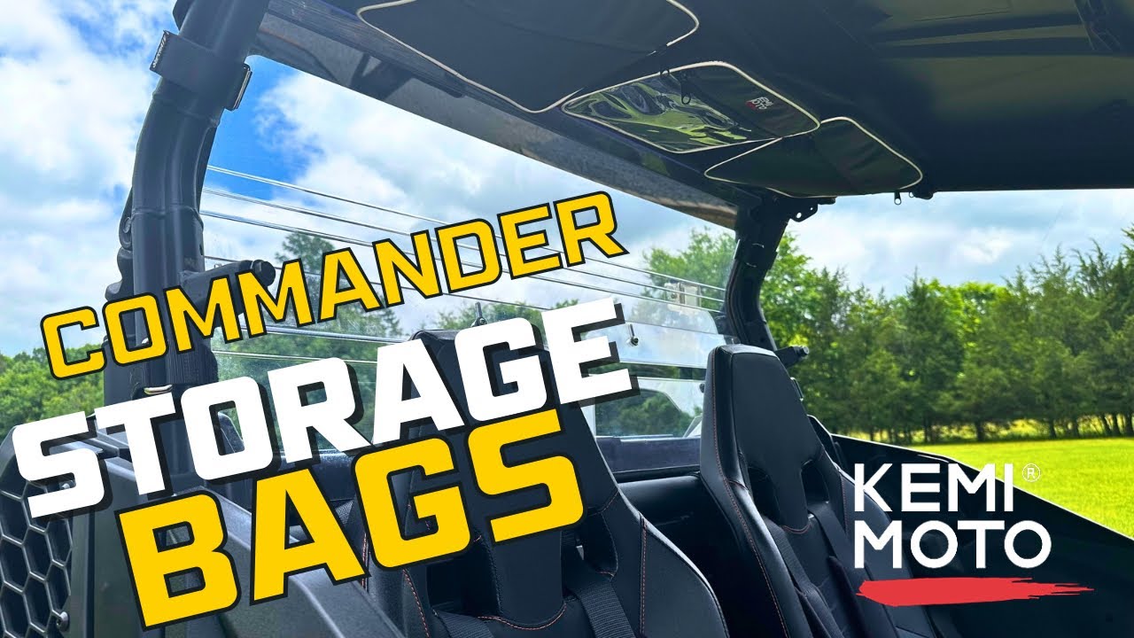 Overhead Storage Bags - Can-am Commander - Kemimoto - YouTube