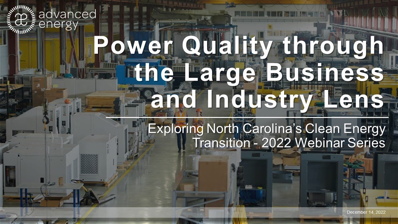 Power Quality through the Large Business and Industry Lens - YouTube