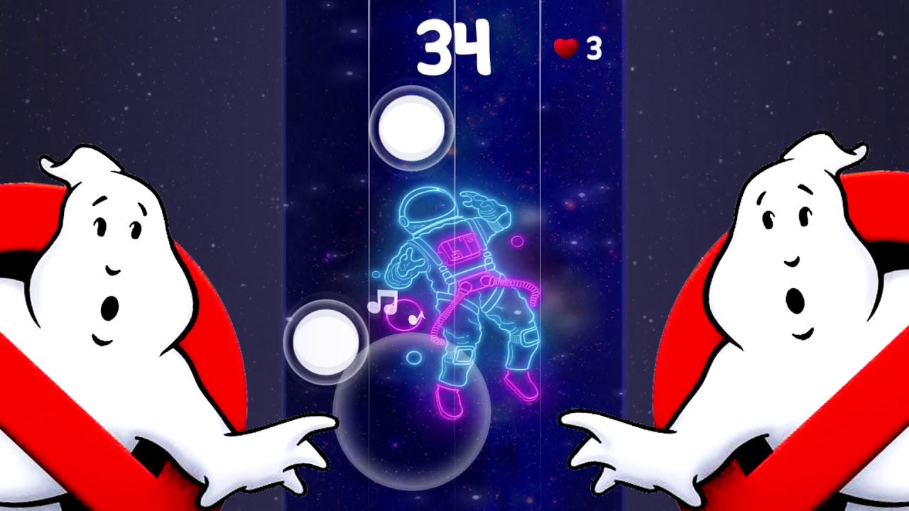 GhostBusters - Theme Song Dream Tiles ~CUSTOM BACKGROUNDS~ - YouTube