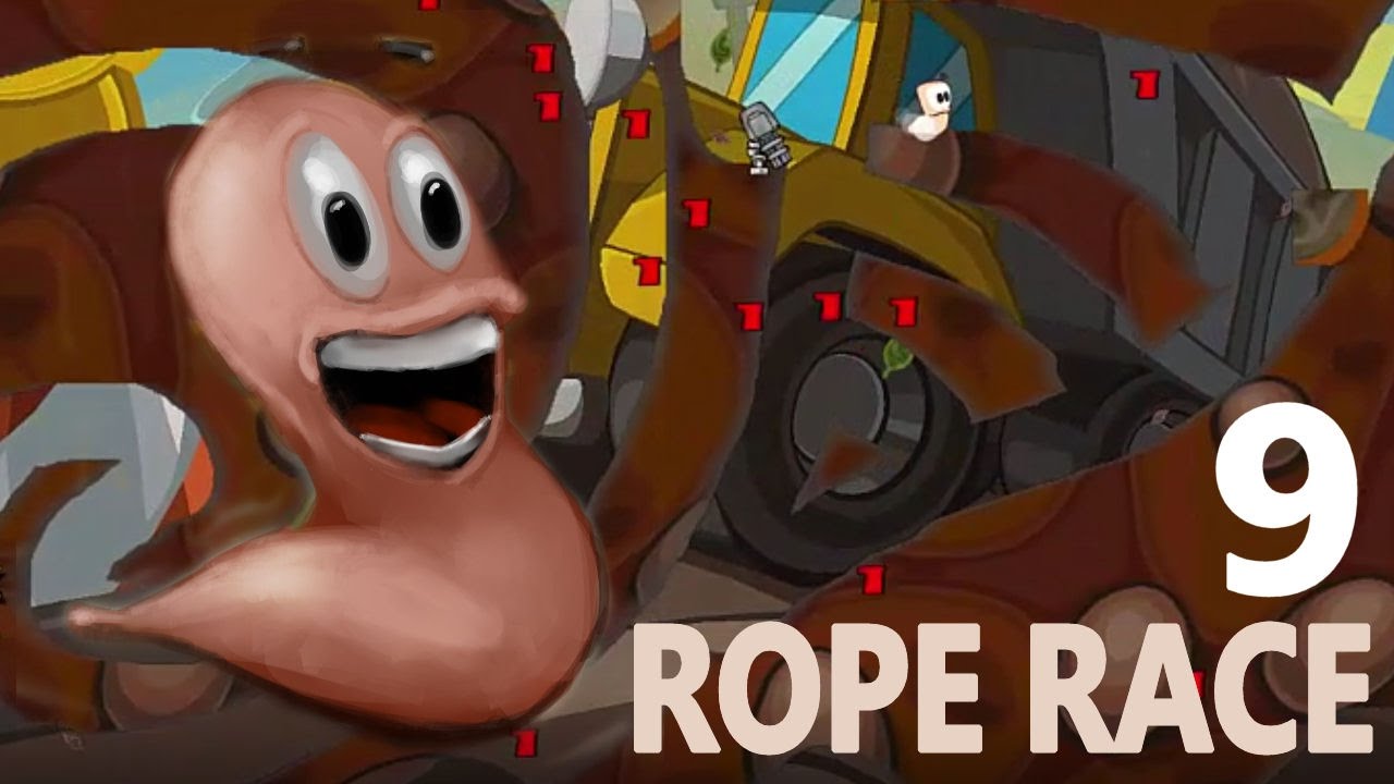 Worms Reloaded Rope Race 9 (No Commentary) - YouTube