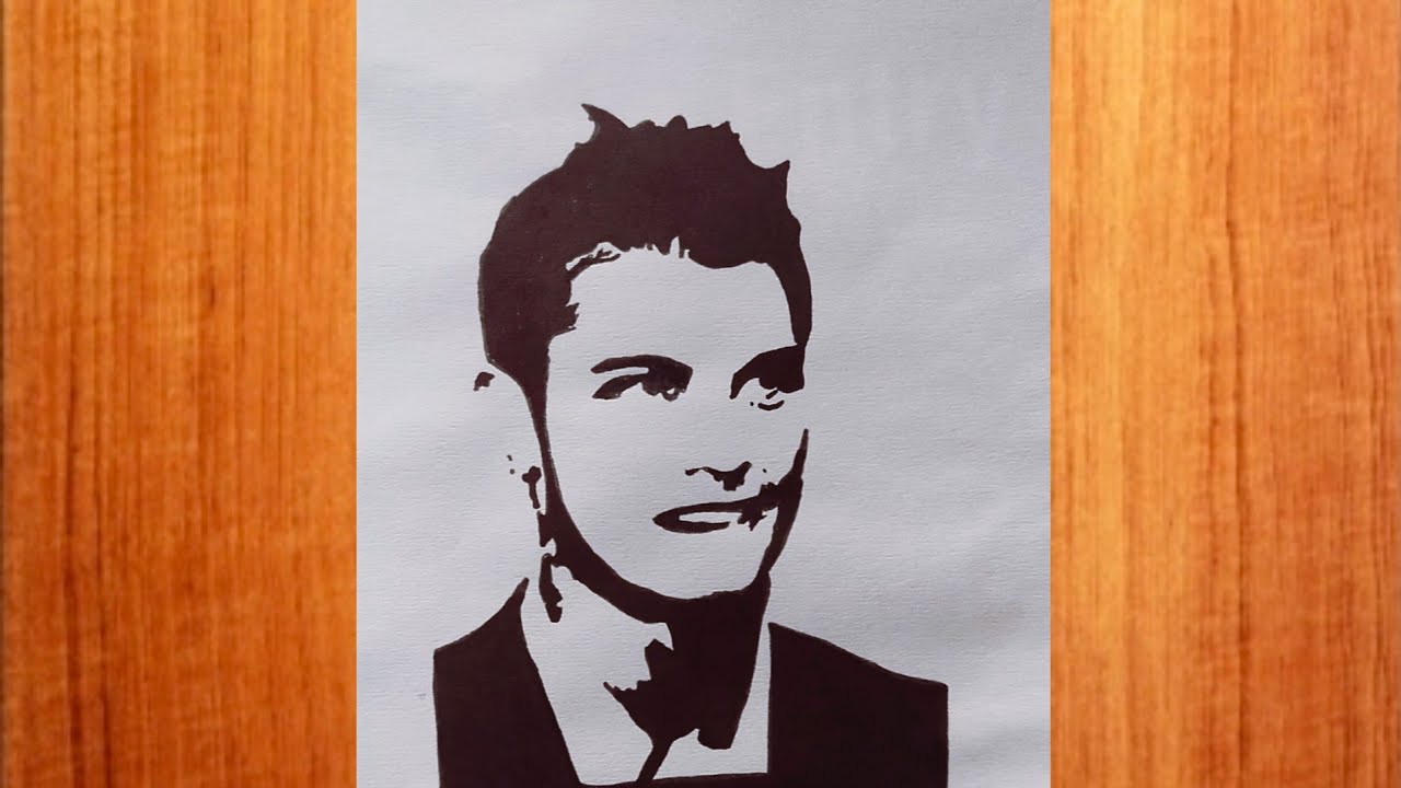 How to draw Cristiano Ronaldo || cr7 Easy art Drawing idea || cr7 ...