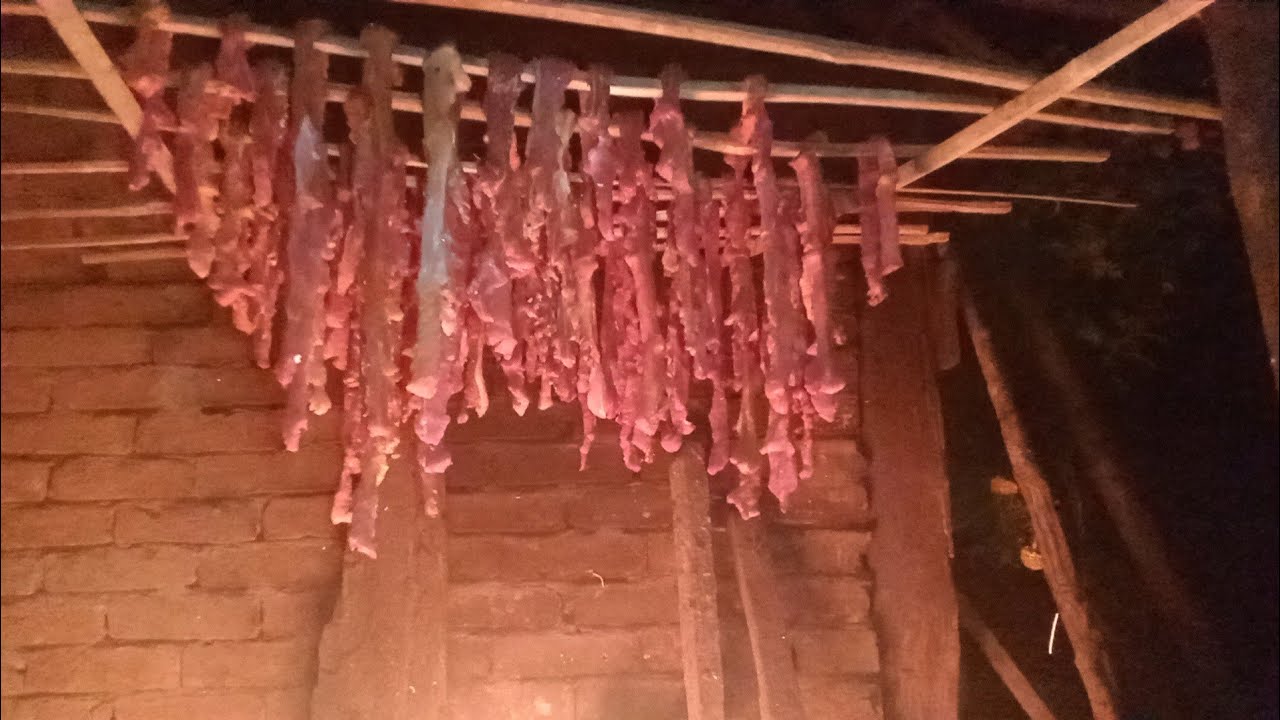 Village Buffalo Fresh Sukuti Village Nepal | आगोमा सुकाएर बनाएको सुकुटी ...