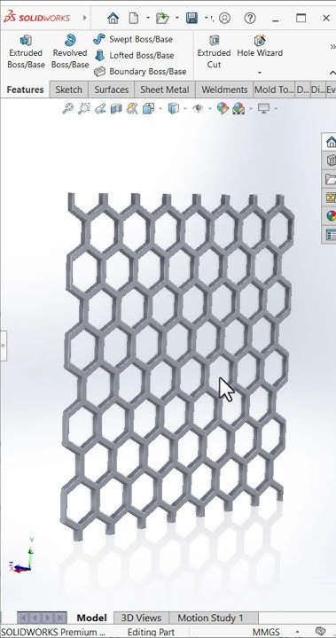 HONEYCOMB IN SOLIDWORKS - YouTube