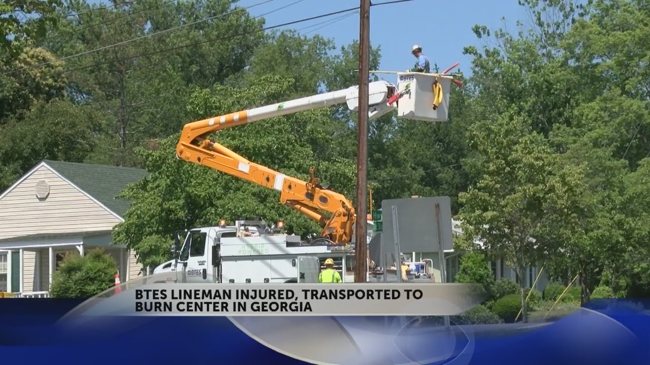 BTES lineman injured by electrical discharge, flown to GA burn center ...