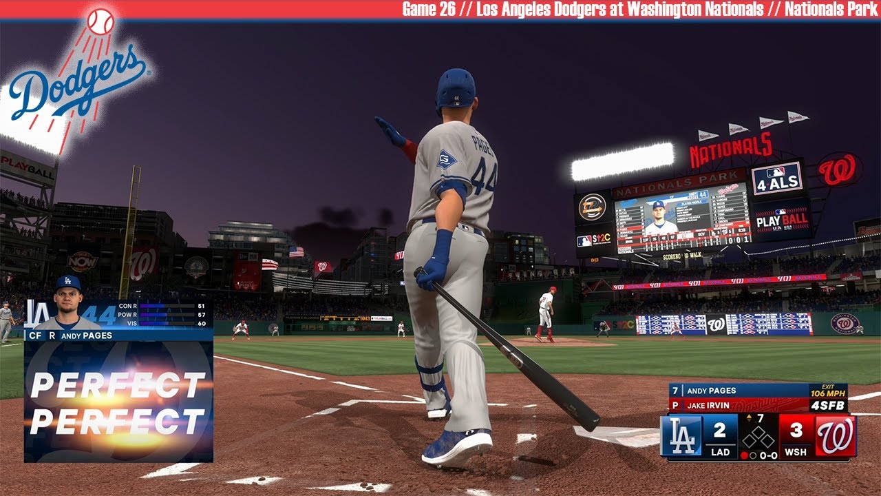 MLB The Show 24 | Los Angeles Dodgers at Washington Nationals | Game 26 ...