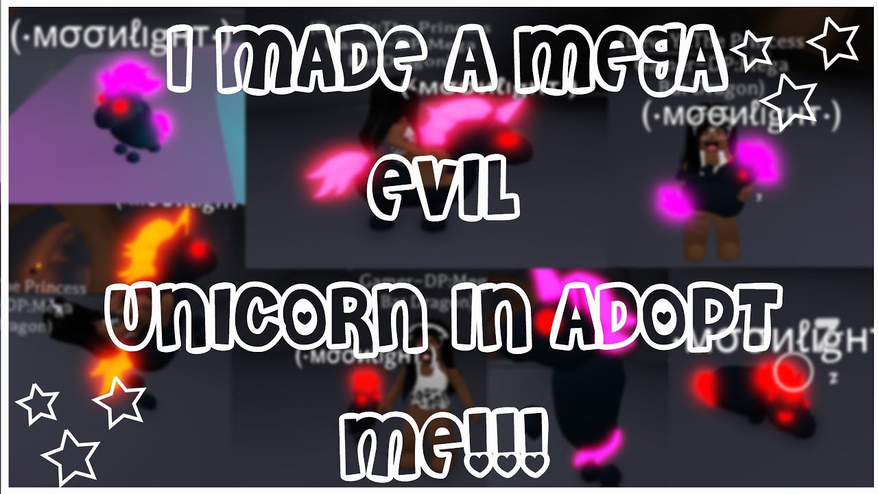 I made a MEGA NEON EVIL UNICORN in ADOPT ME!!! **SO CUTE!**|The ...