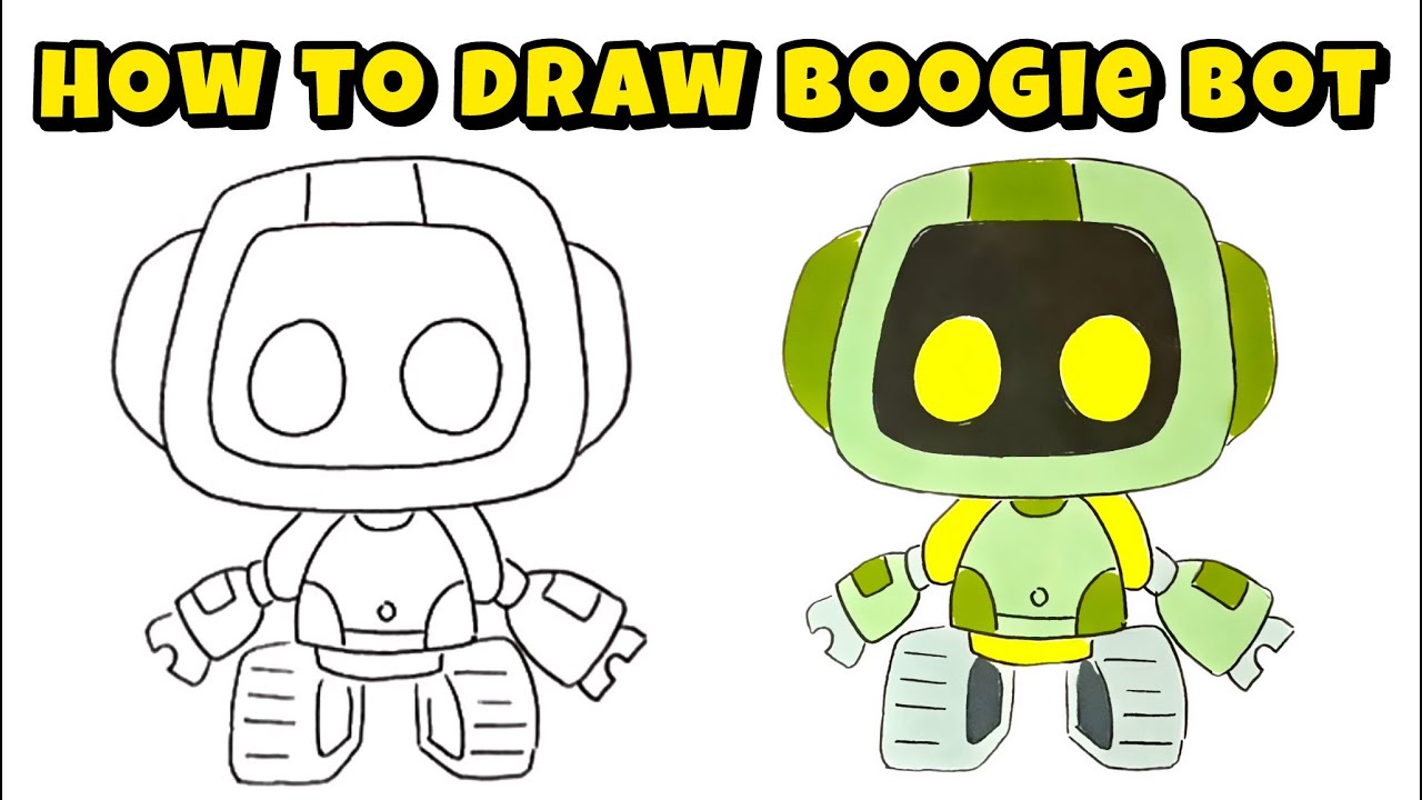 How to Draw Boogie Bot from Poppy Playtime – Colorful Marker Drawing ...