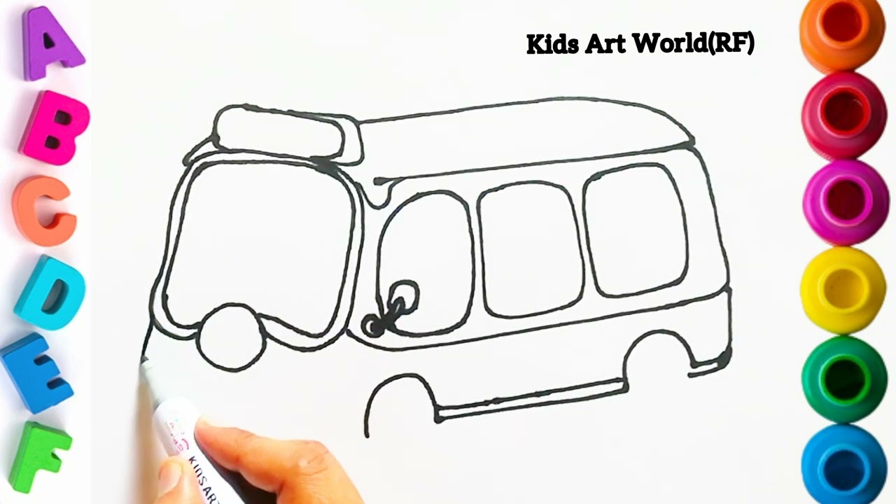 BABYBUS 🚌DRAWING AND COLORING🖍 FOR KIDS| Kids Art World(RF) - YouTube