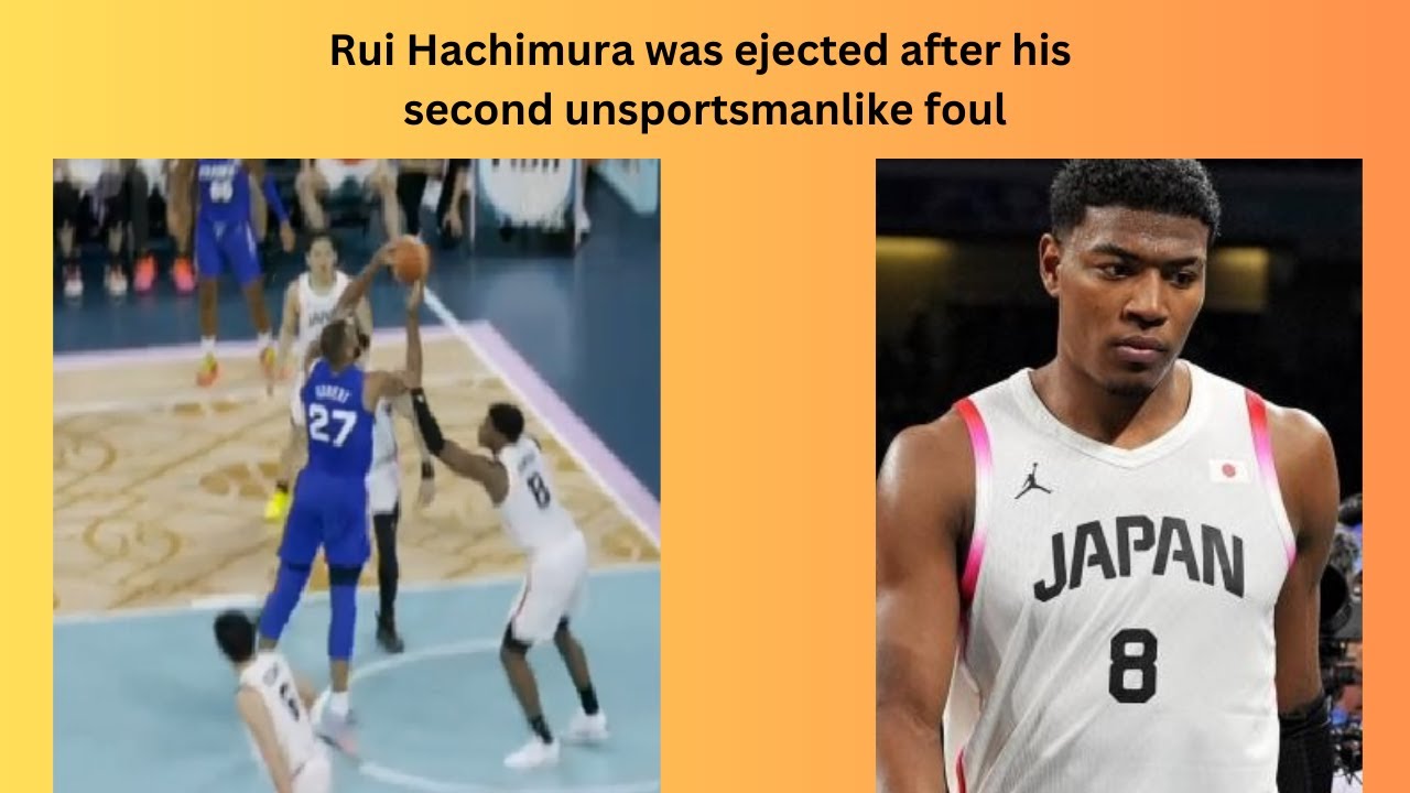 Rui Hachimura Ejected for Two Hard Fouls in France vs. Japan Olympic ...