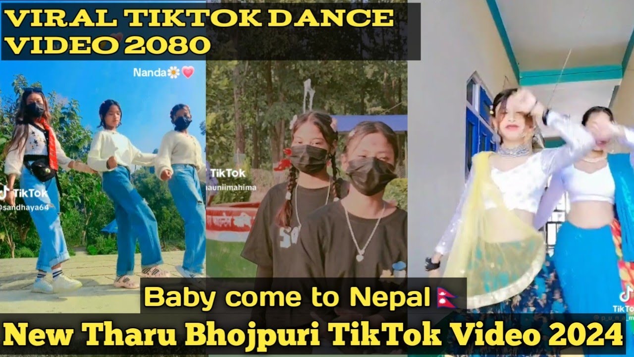 New Viral Tharu TikTok Video In Bhojpuri song || New Tharuni Girls ...