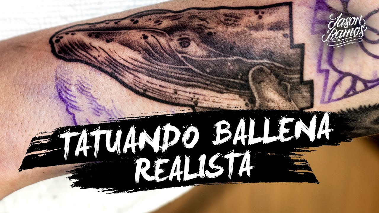 🐋TATUANDO Ballena Realista Single Needle "Realistic Whale TATTOO" Jason ...