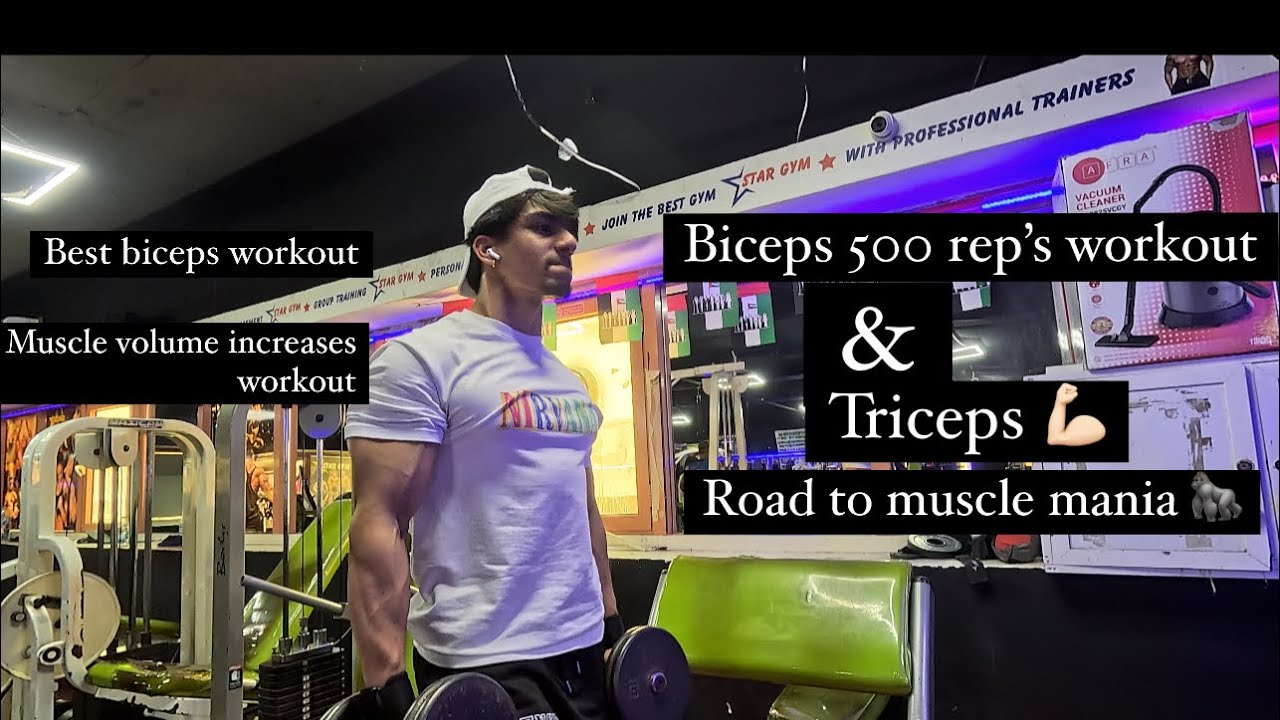 Arms workout 500 reps | road to muscle mania #armsworkout # ...