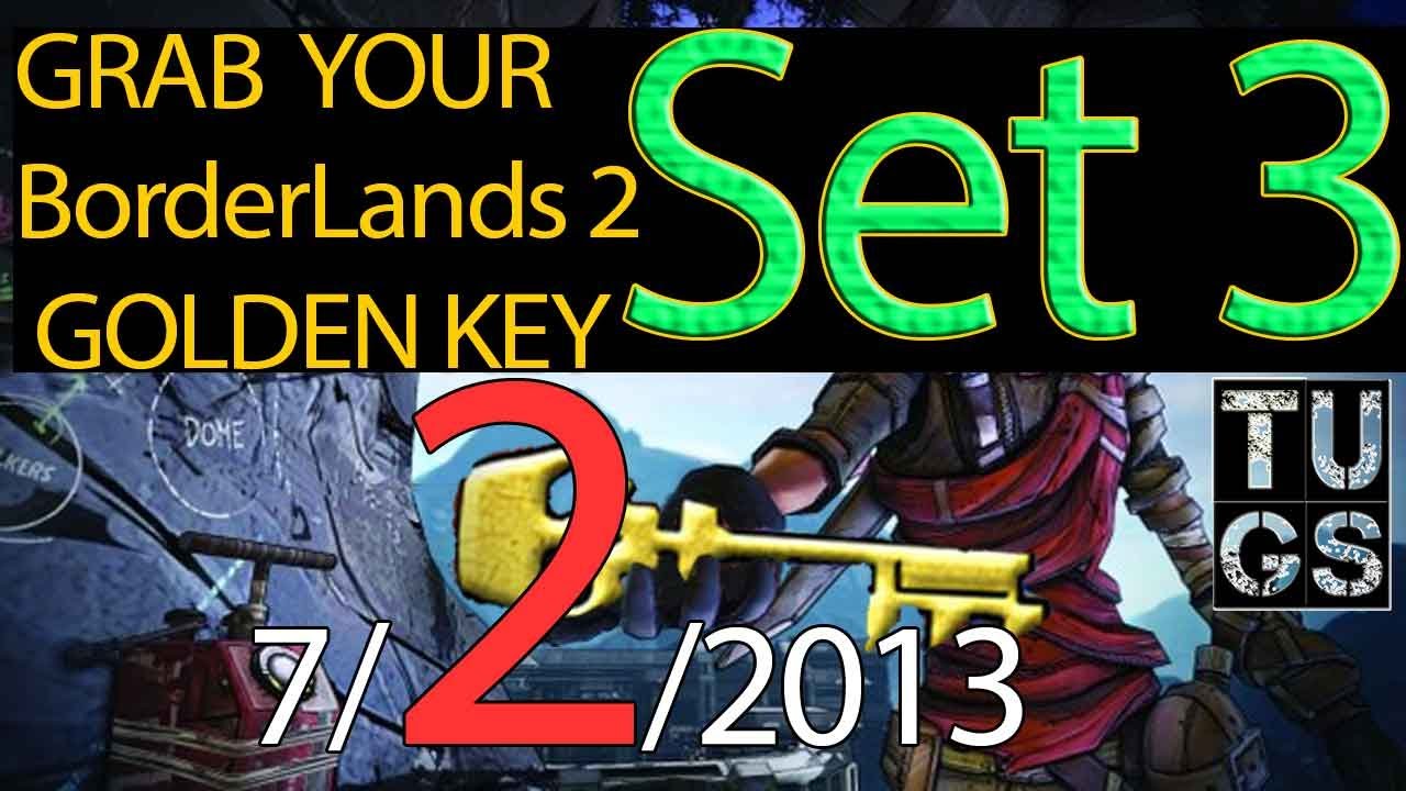 Set 3 Golden Key July Free Borderlands 2 SHIFT CODE PS3, Xbox 360, Mac ...