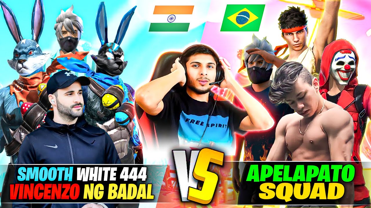 Smooth 🇮🇳 White 444 🇲🇦 vs Apelapato 🇧🇷 Squad ( Brazil ) Clash of God 🥵 ...