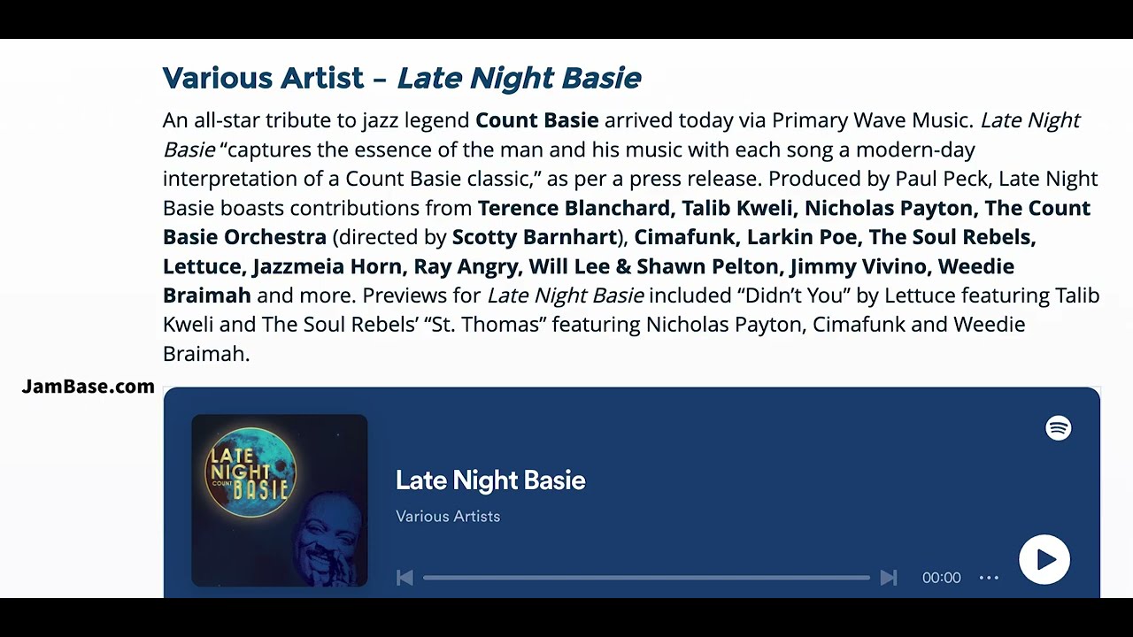 Late Night Basie Write - Up - YouTube