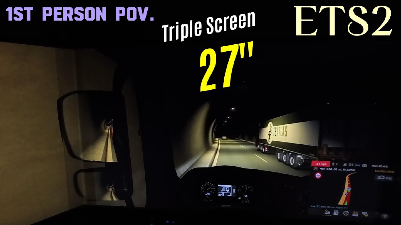 Euro Truck Simulator 2 | Realistic driving | 3 monitors | 1st Person ...