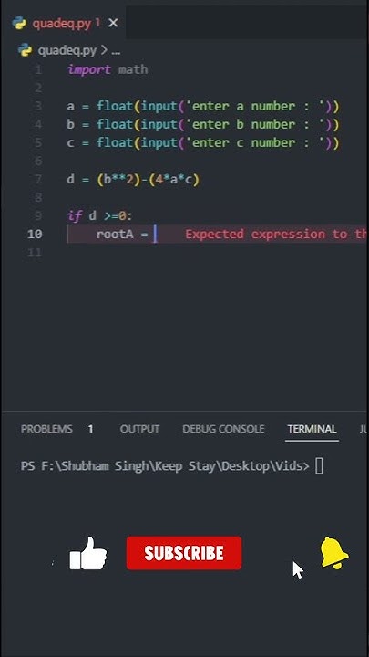 #short trick to get roots of quadratic equation in #python #developers ...