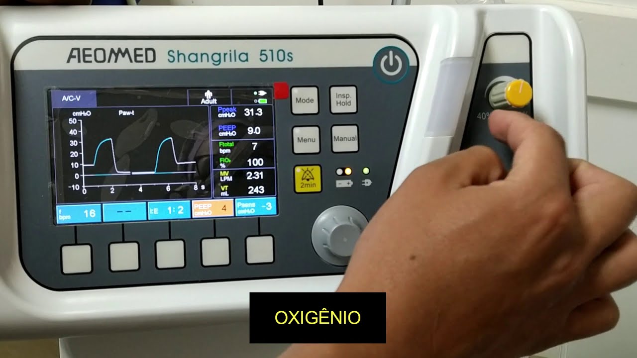 AEOMED Shangrila 510s | VENTILADOR PORTÁTIL | MANUSEIO E CALIBRAGEM ...