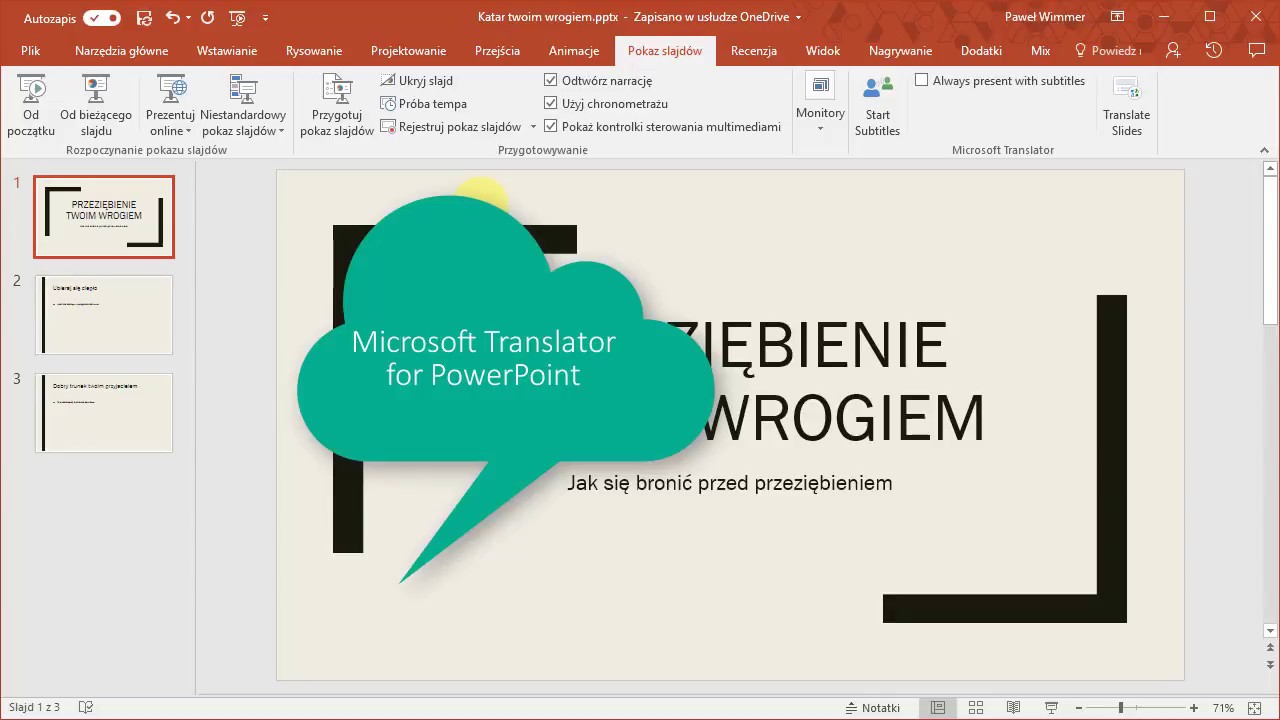 Office 365 - Microsoft Translator for PowerPoint - YouTube