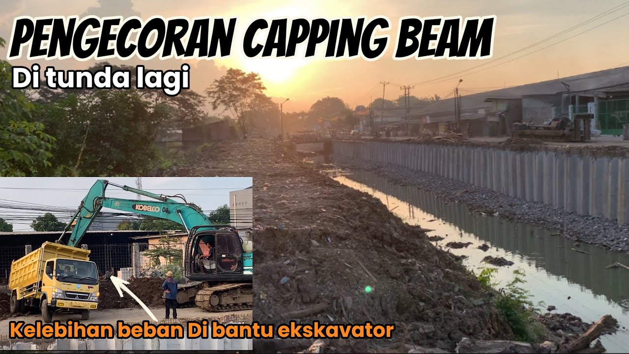 Pengecoran capping beam tertunda lagi ️nyaris.!! 1 dum truk kelebihan ...