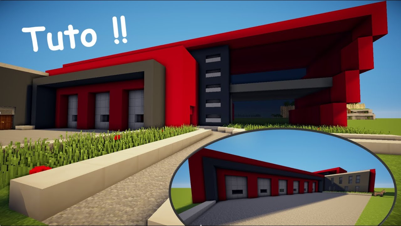 TUTO #32 | Comment faire une Caserne de Pompiers Moderne sur Minecraft ...